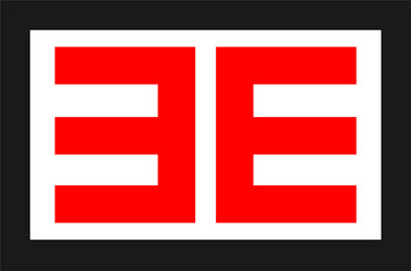 Ee company logo template design Royalty Free Vector Image