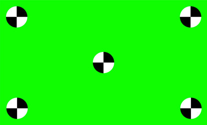 Green screen with tracking motions mark Royalty Free Vector