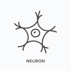 Brain neuron symbol human cell sign Royalty Free Vector