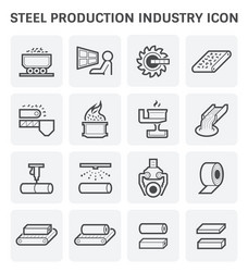 Steel production icon Royalty Free Vector Image
