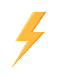 Yellow lightning icon concept Royalty Free Vector Image