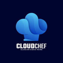 Cloud kitchen logo with colorful icon Royalty Free Vector