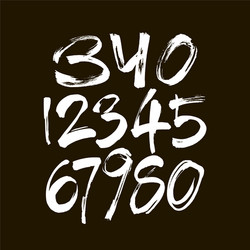 Hand Written Numbers Vector Images (over 1,000)
