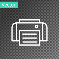 Black printer icon isolated on transparent Vector Image