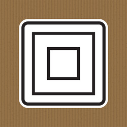 Class ii equipment symbol sign isolate on white Vector Image