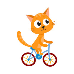 Cute little animal characters riding unicycle Vector Image