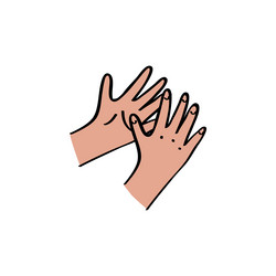Kids hands reaching out to each other unity Vector Image