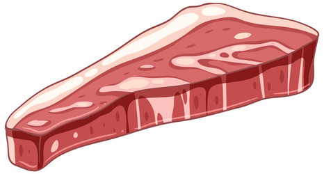 Simple red meat isolated Royalty Free Vector Image