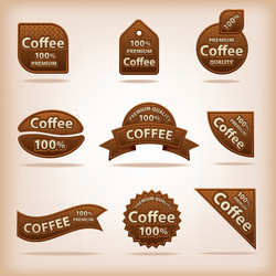 Coffee labels Royalty Free Vector Image - VectorStock