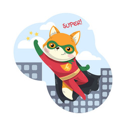 Superhero fox concept Royalty Free Vector Image
