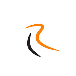 R letter play button logo design Royalty Free Vector Image