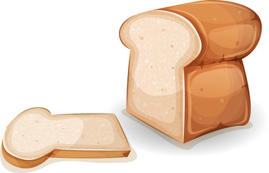 Bread slice cartoon Royalty Free Vector Image - VectorStock