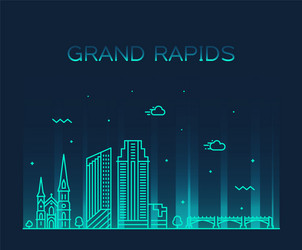 Grand Rapids Skyline Vector Images (38)