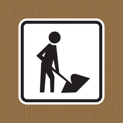 Men at work symbol sign isolate on white Vector Image