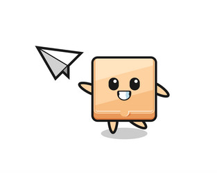 Lazy gesture of pizza box cartoon character Vector Image