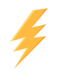 Yellow lightning icons set Royalty Free Vector Image
