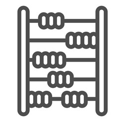 Abacus math counting counter arithmetic solid Vector Image