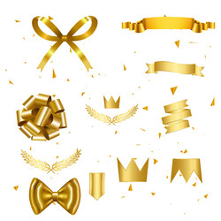 Golden-ribbon design Royalty Free Vector Image
