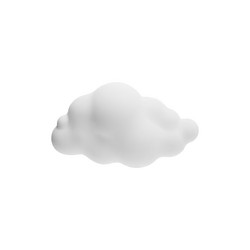 Single cloud or white vapor realistic Royalty Free Vector