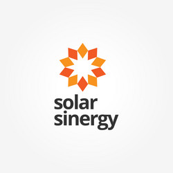 Solaria logo design symbol icon Royalty Free Vector Image