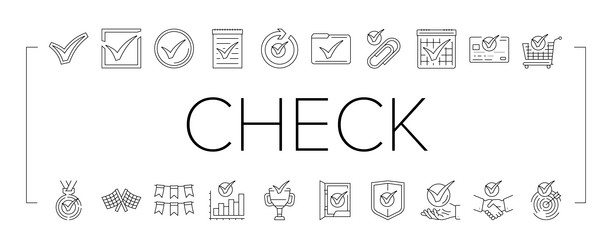 Check mark tick ok isometric icons set Royalty Free Vector