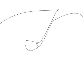 Golf club one line art continuous drawing Vector Image