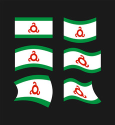 Ingushetia flag isolated ingush ribbon banner Vector Image