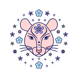 Rat as symbol for chinese zodiac Royalty Free Vector Image