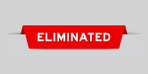 Red color inserted label with word glossary on Vector Image