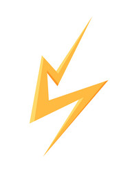Yellow lightning icon concept Royalty Free Vector Image