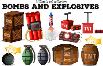 Realistic 3d red dynamite bombs detonator tnt Vector Image