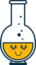 Chemistry flask cartoon Royalty Free Vector Image