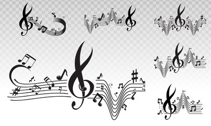 Musical scale symbol or notes Royalty Free Vector Image