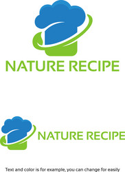 Nature recipe logo template food Royalty Free Vector Image