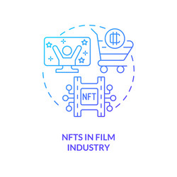 Personality nfts blue gradient concept icon Vector Image