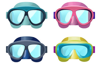 Set of dive swimming glasses Royalty Free Vector Image