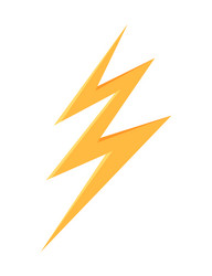 Yellow lightning icons set Royalty Free Vector Image