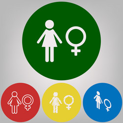 Female sign red icon Royalty Free Vector Image