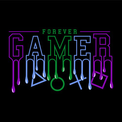 Forever gamer Royalty Free Vector Image - VectorStock