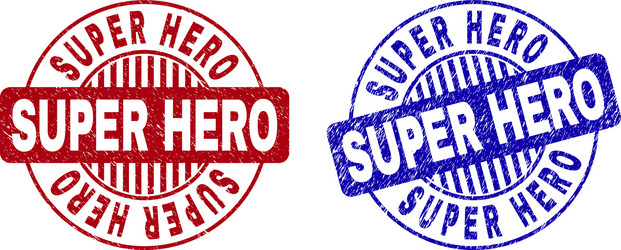 Super hero rubber stamp Royalty Free Vector Image