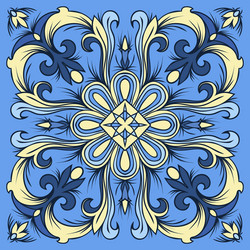 Italian ceramic tile pattern mediterranean Vector Image