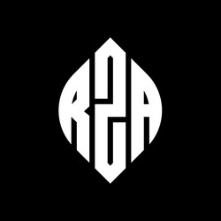 Rza logo letter letter logo design Royalty Free Vector Image