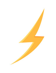 Yellow lightning icons set Royalty Free Vector Image
