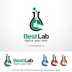 Best lab logo template design emblem Royalty Free Vector