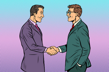 Two men dialogue Royalty Free Vector Image - VectorStock