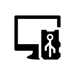 Computer engineering icon gear and laptop Vector Image