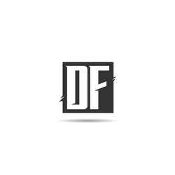 Initial letter df logo template design Royalty Free Vector