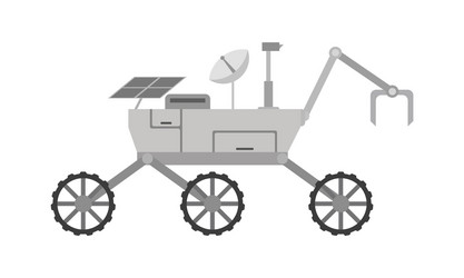 Mars rover flat style design isolated on white Vector Image