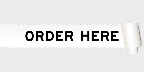 Ripped gray paper background that have word order Vector Image