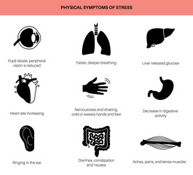 Stress response system Royalty Free Vector Image